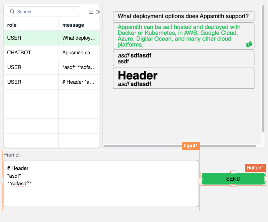 Building a Chat Interface to Use with Any AI | Appsmith Community Portal